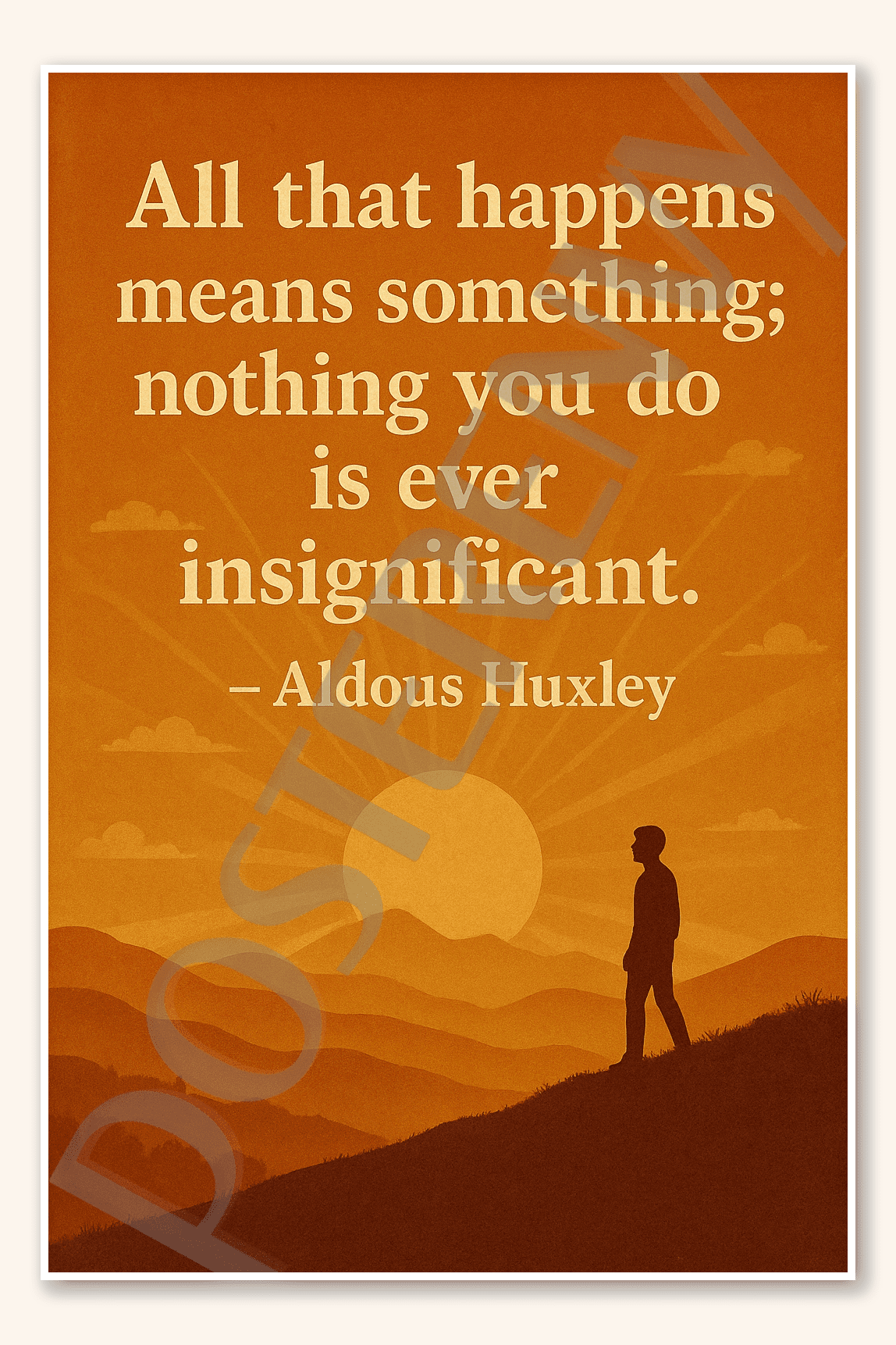 All that happens means something nothing you do is ever insignificant ...