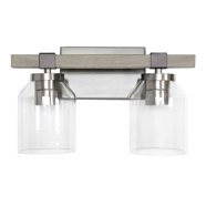 EDISHINE 2 Light Bathroom Vanity Light Fixtures, Brushed Nickel Wall ...