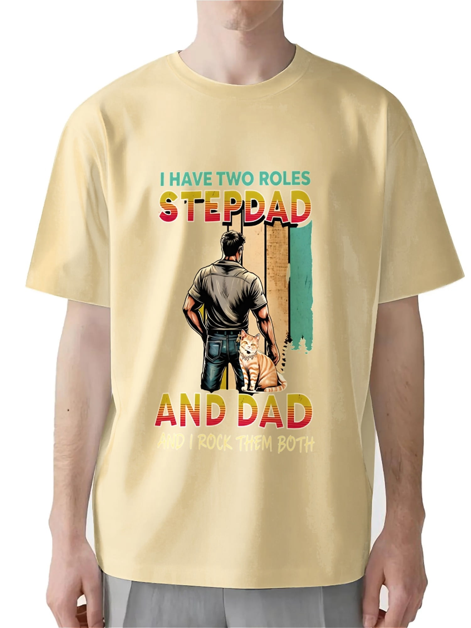 AllAreN Father's Day Graphic Tee I Have Two Titles Stepdad and Dad ...