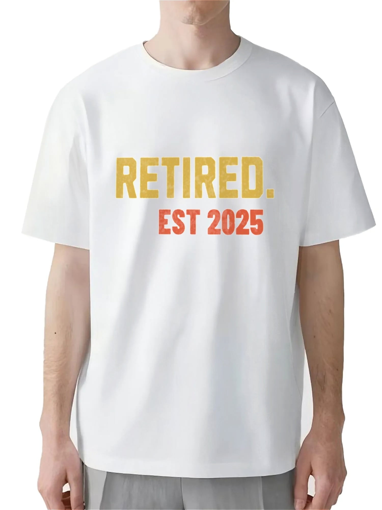 AllAreN Funny Retired 2025 T-Shirt for Men Classic Print Happy ...