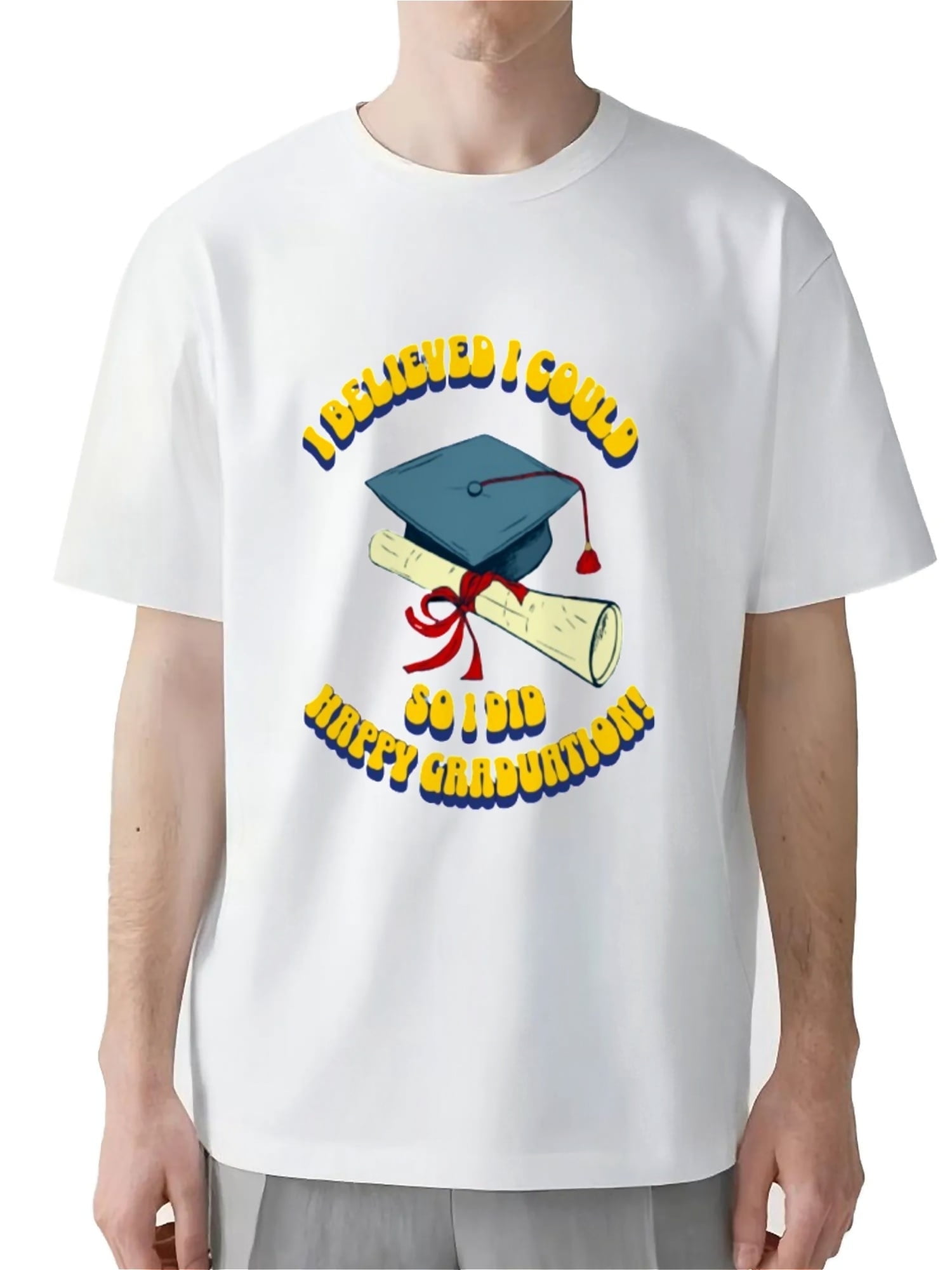 AllAreN Grad T-Shirt Happy Graduation 2025 T-Shirts for Graphic Crew ...