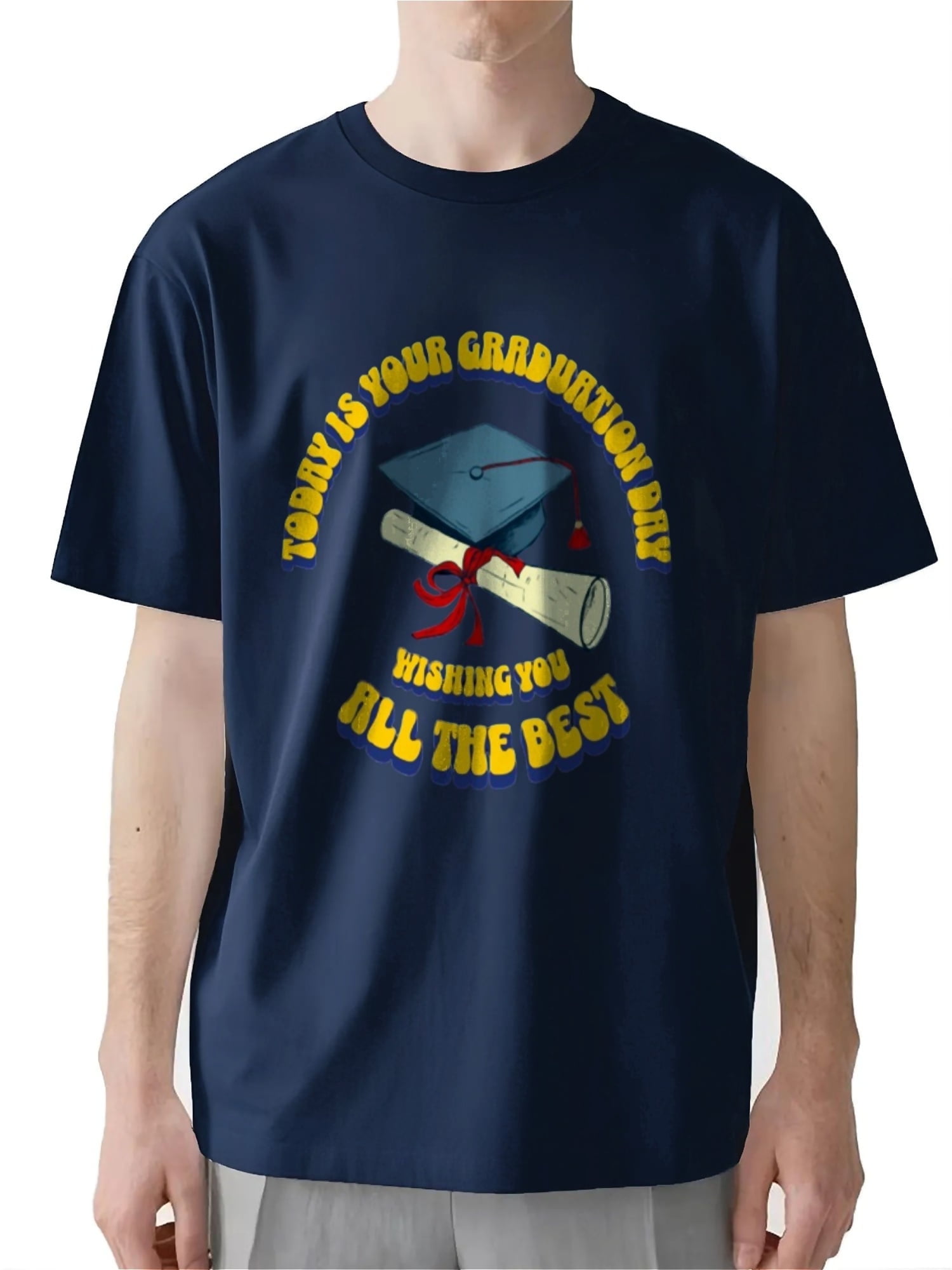 AllAreN Grad T-Shirt Wishing You All the Best T-Shirts for Graphic Crew ...