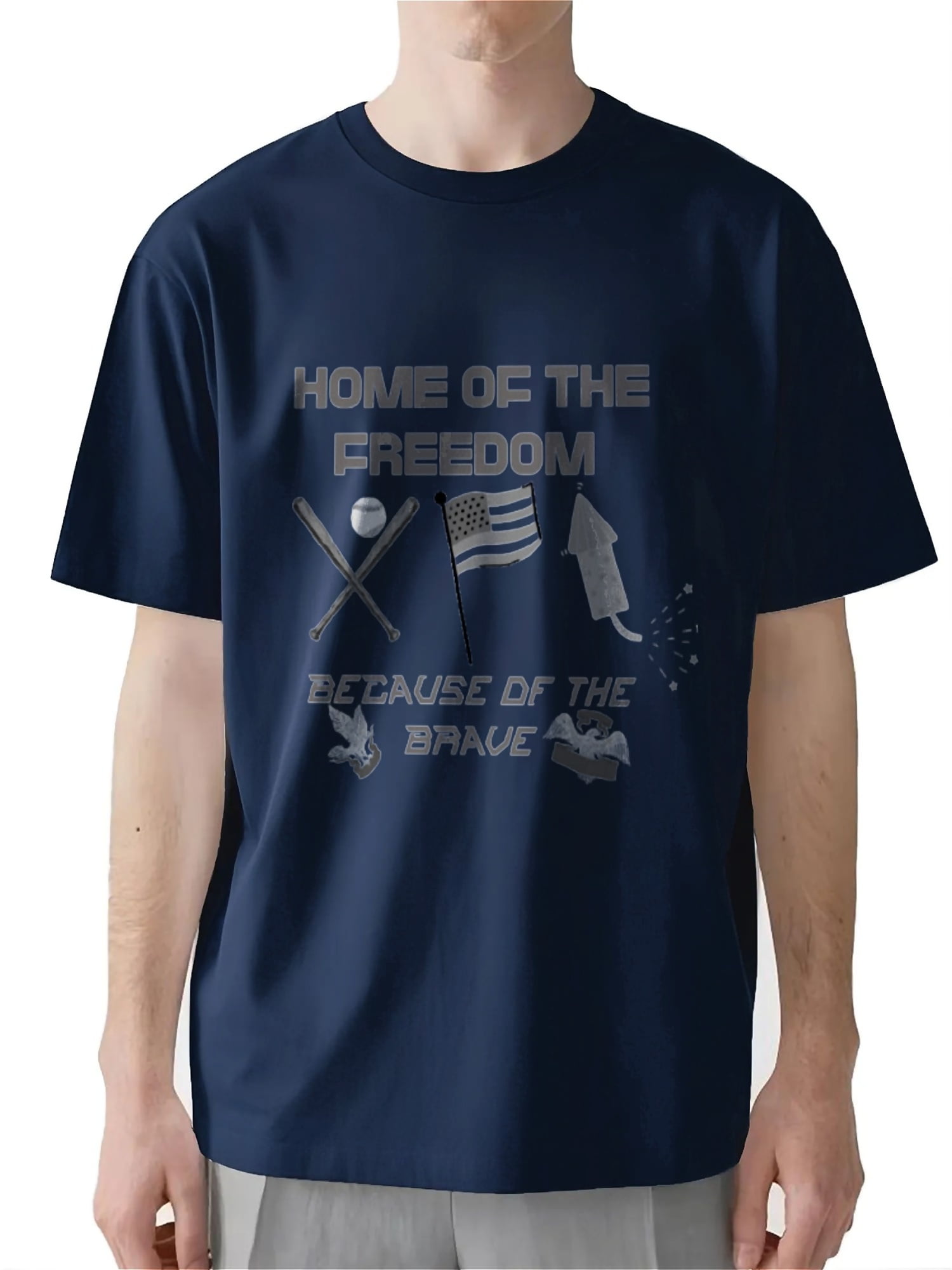 AllAreN July 4th Shirt Home of the Freedom Independence Day Shirt Men ...