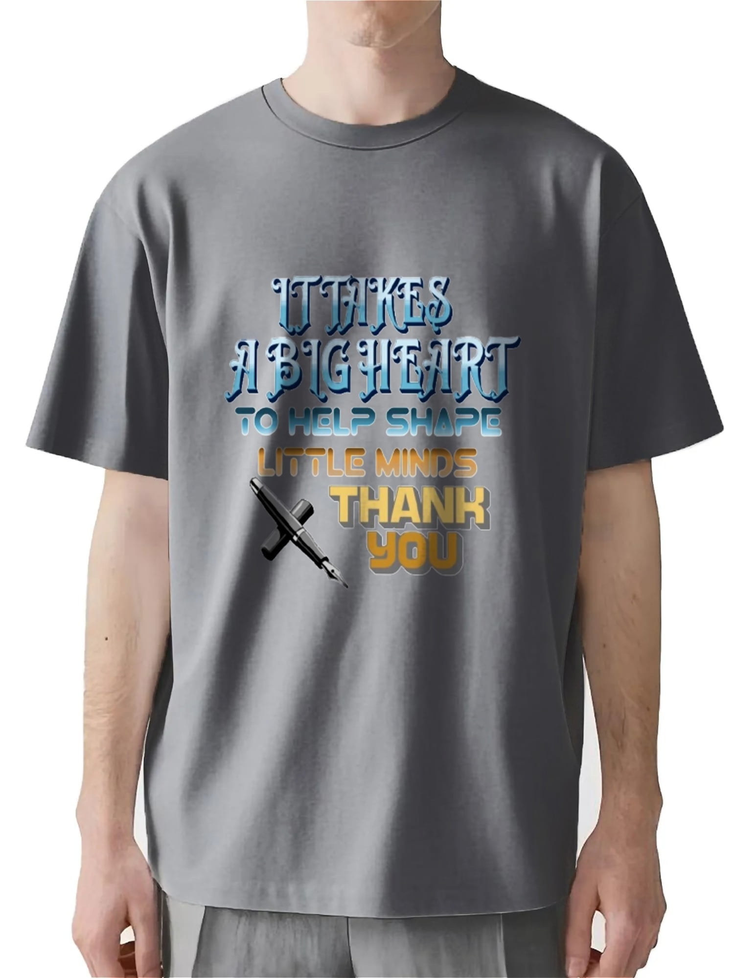AllAreN Men Teacher Shirts It Takes A Big Heart To Help Elementary ...