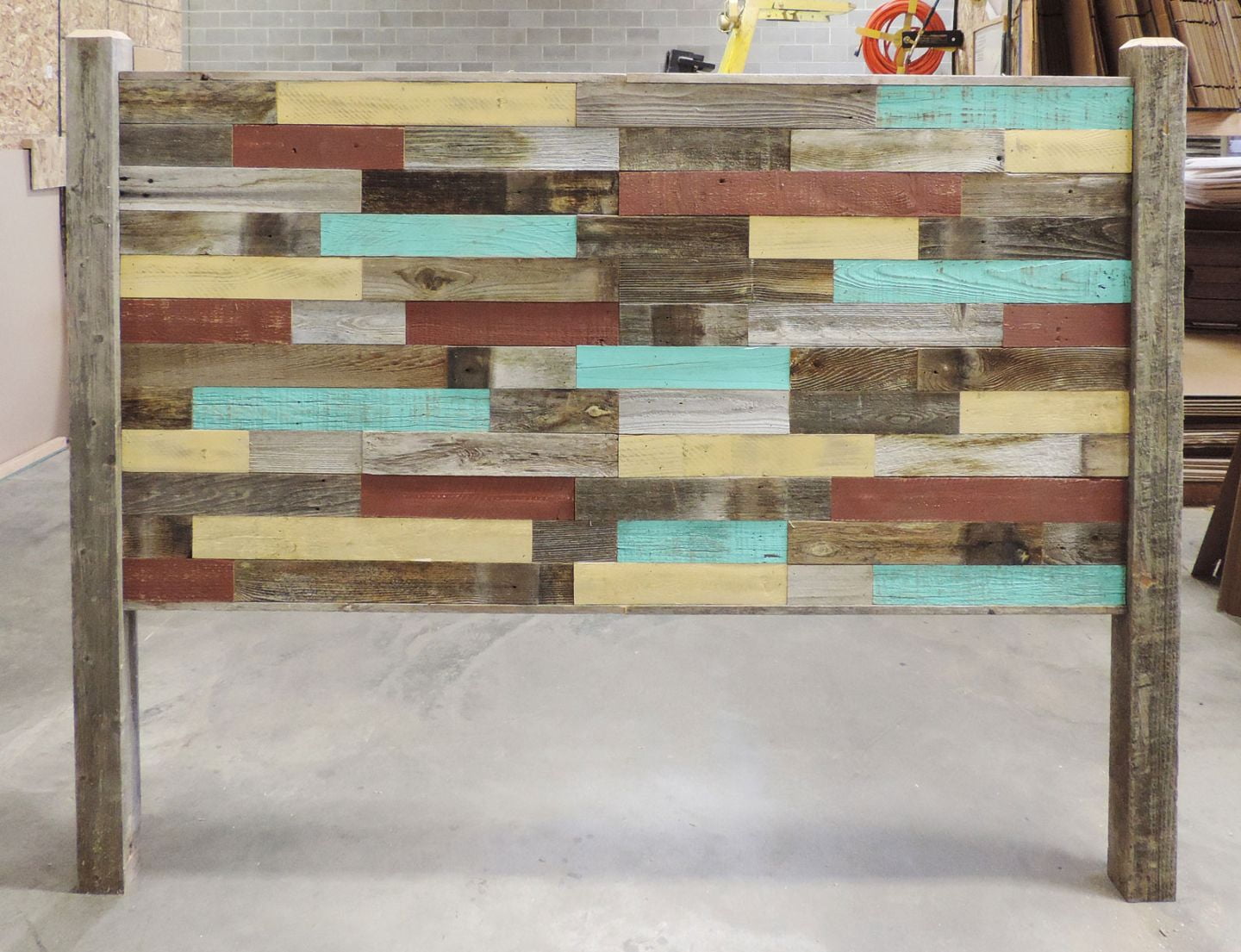 AllBarnWood Reclaimed Wood Queen Sized Bed Headboard "Rustic Retreat" w ...