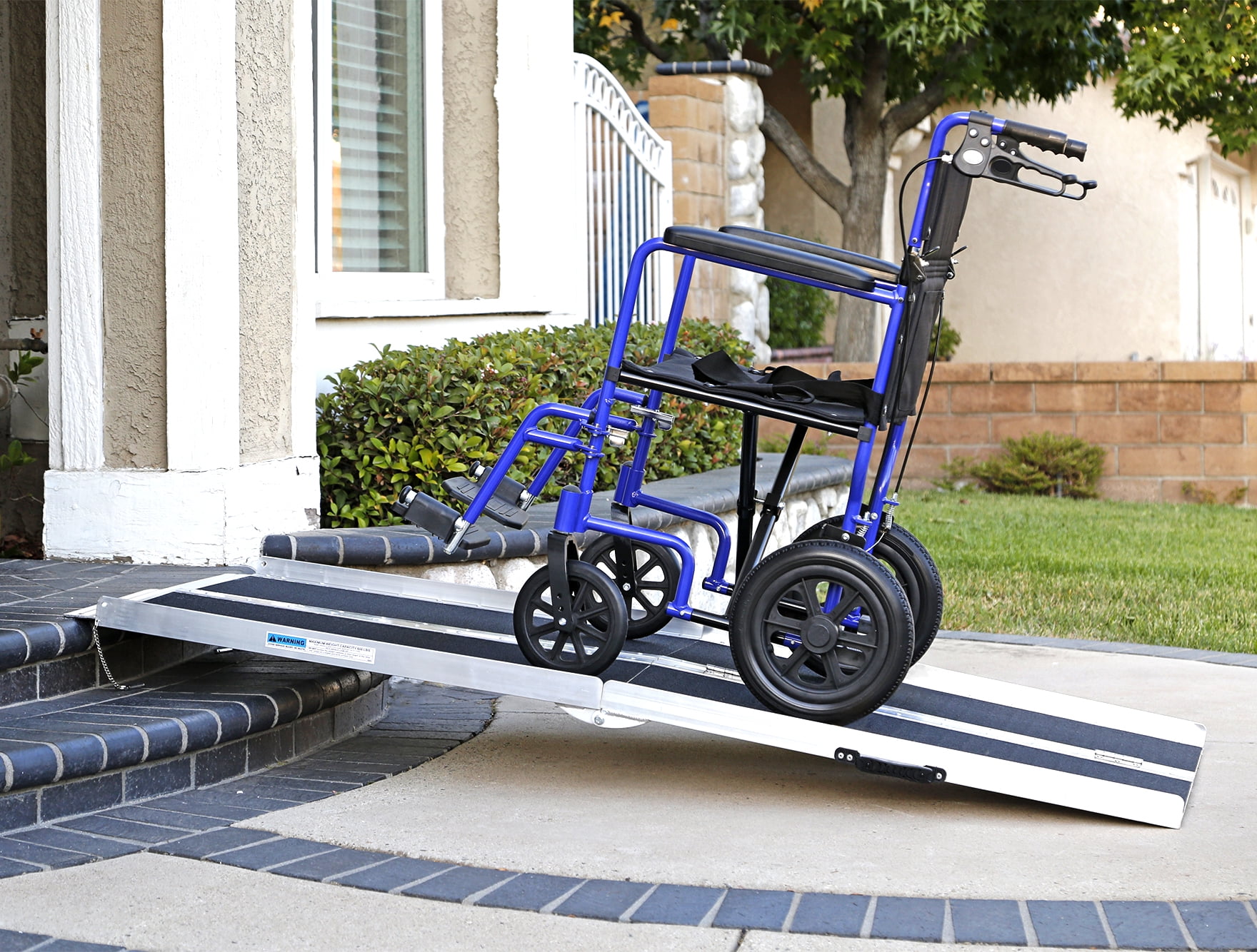 AllCure 6' Extra Wide Lightweight Aluminum Wheelchair Ramp for Electric ...