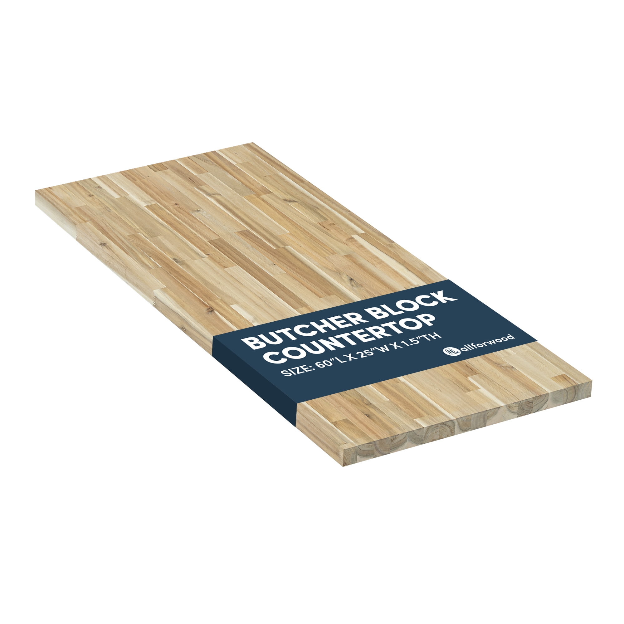 AllForWood 60''L x 25''W x 1.5''Th Acacia Butcher Block Countertop, 5ft ...