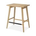 AllForWood, Counter Stool, 24" Wicker Height, Wooden Backless Seat ...
