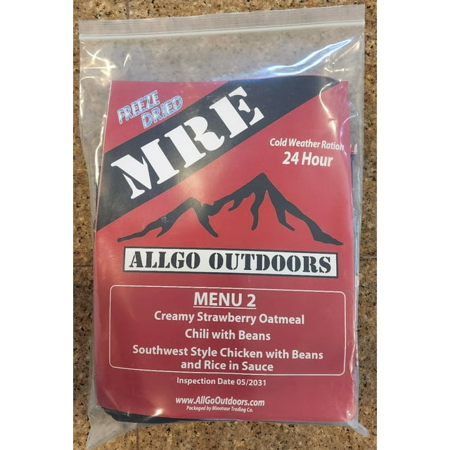 AllGo Outdoors Freeze Dried MCW - Survival Food Military 24hr Field ...