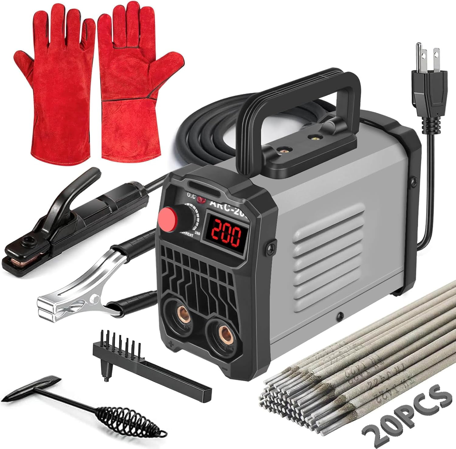 Ahot 200Amp 20PCS Rods Stick Welder, Super MINI Portable Welding ...