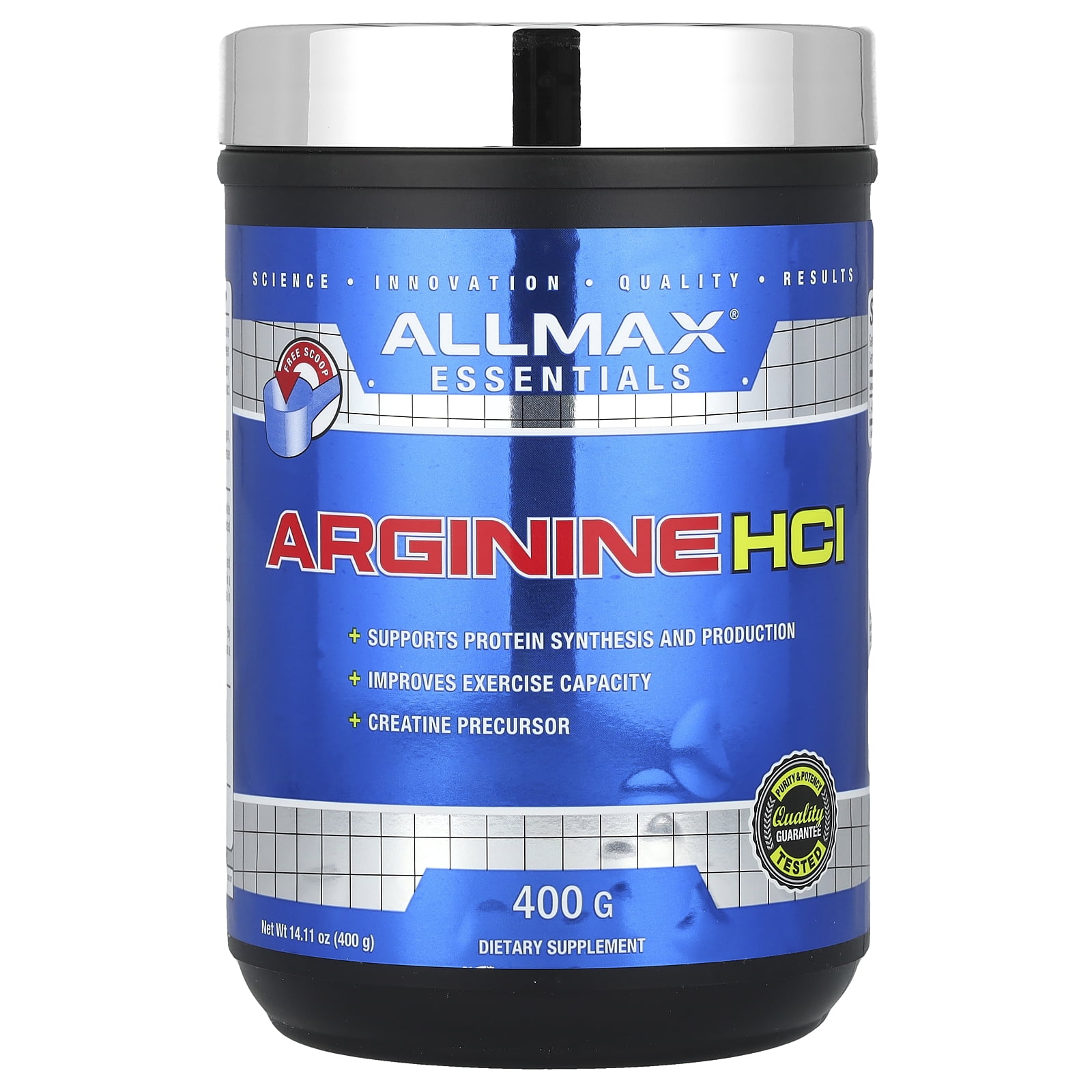 ALLMAX Nutrition Arginine HCl Powder, 14 oz, Nitric Oxide Precursor ...