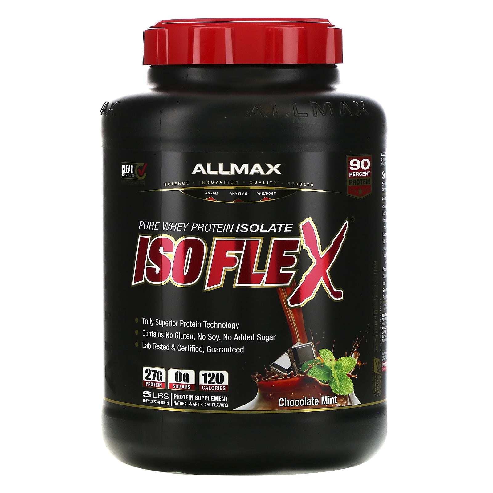 AllMax Nutrition - IsoFlex Pure Whey Protein Isolate Chocolate Mint - 5 ...