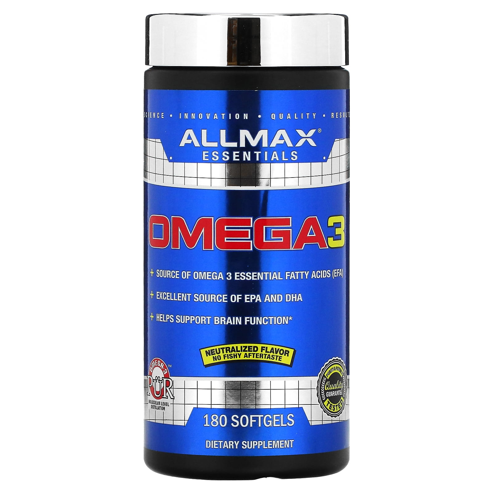 AllMax Nutrition - Omega 3 Cold-Water Ultra-Pure Fish Oil Concentrate ...