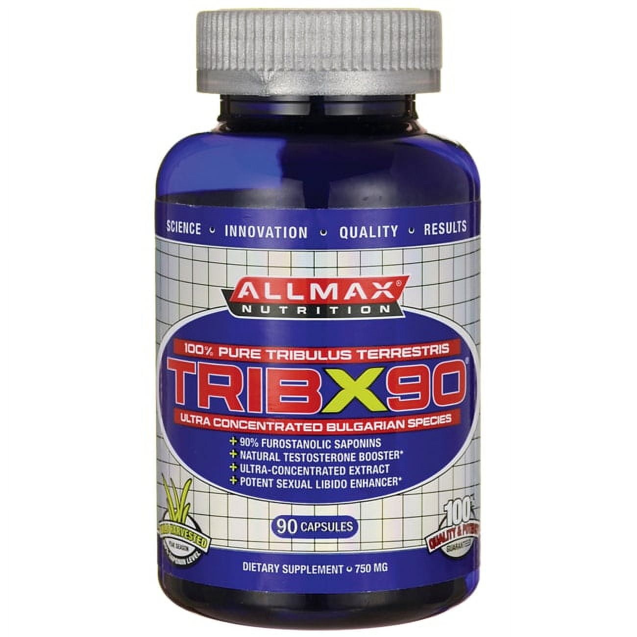 AllMax TribX90 Pure Tribulus Terrestris 750mg Capsules, 90 Ct - Walmart.com