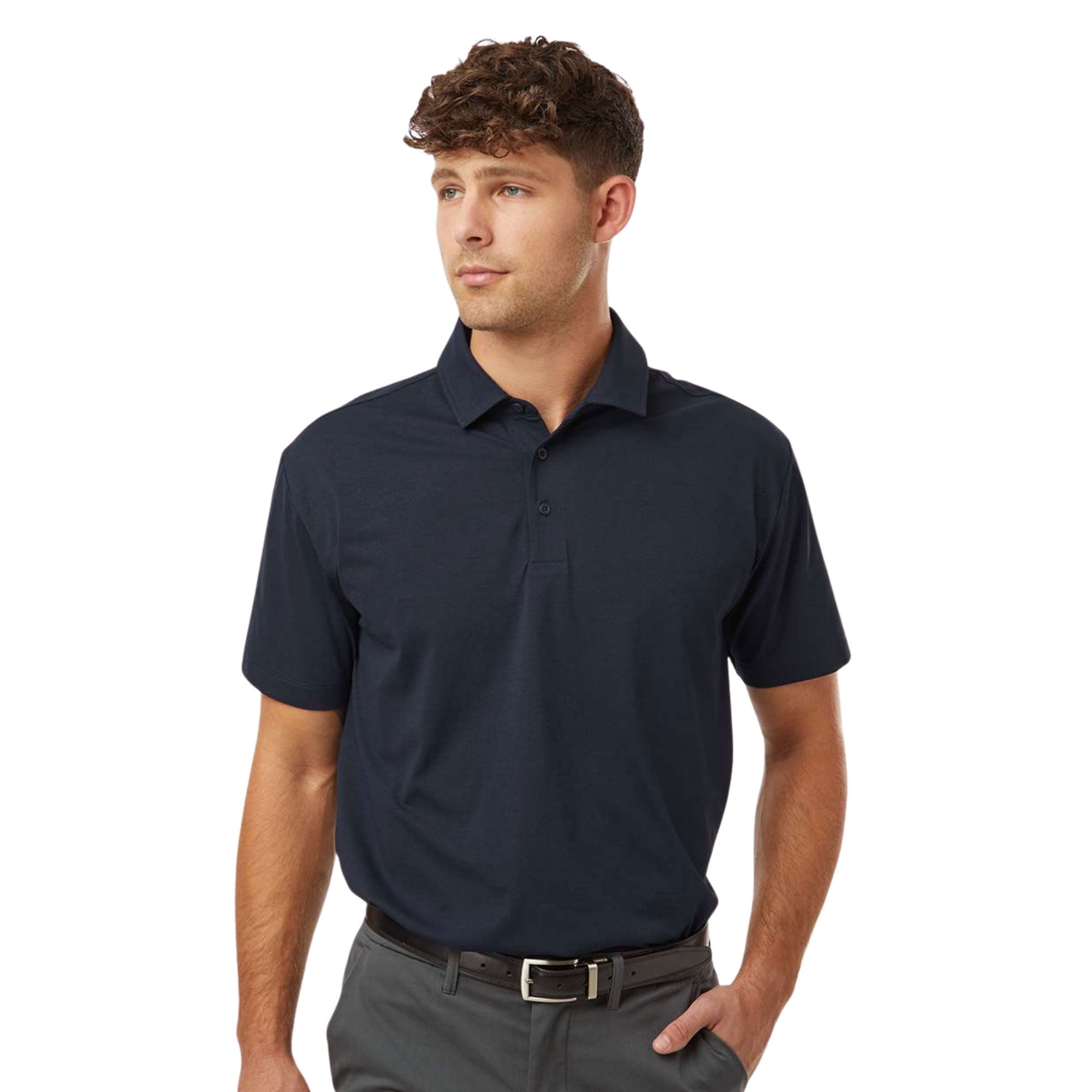 AllPro Men's Pro-Flex Sorona Polo T-Shirt, 60/40 Polyester/Sorona ...