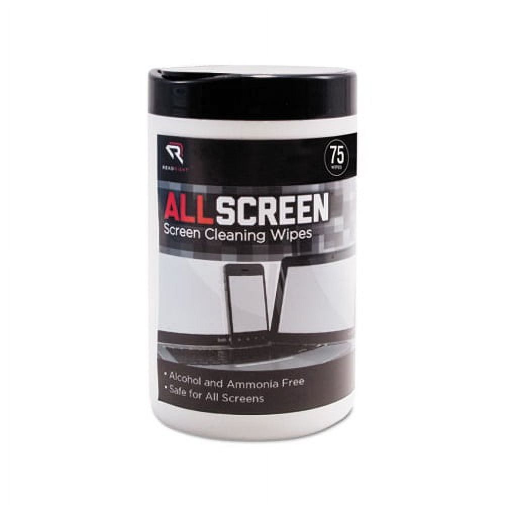 AllScreen Screen Cleaning Wipes 6" x 6", White, 75/Tub - Walmart.com
