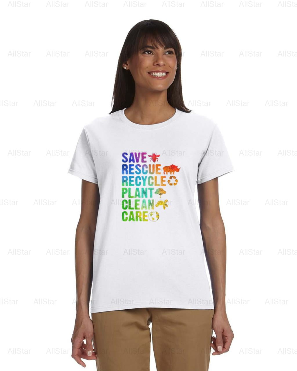 AllStar98 Save Rescue Recycle Plant Clean Care Earth Day Animals Fun T ...