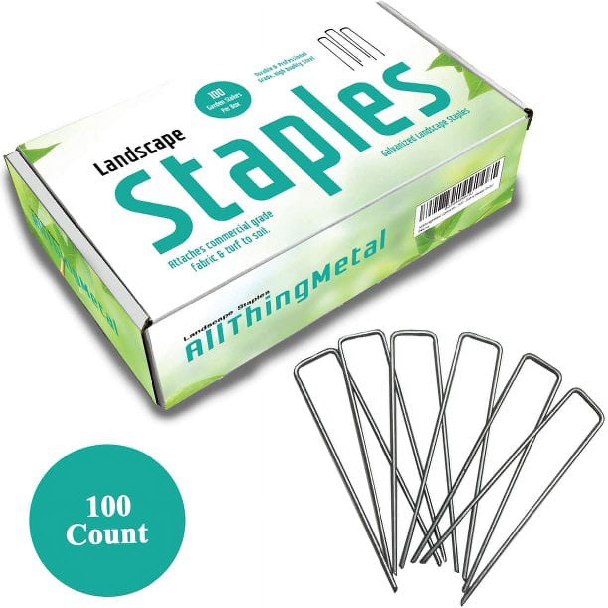 AllThingMetal Ground Staples, Silver, 6-inch Stainless Steel Stakes ...