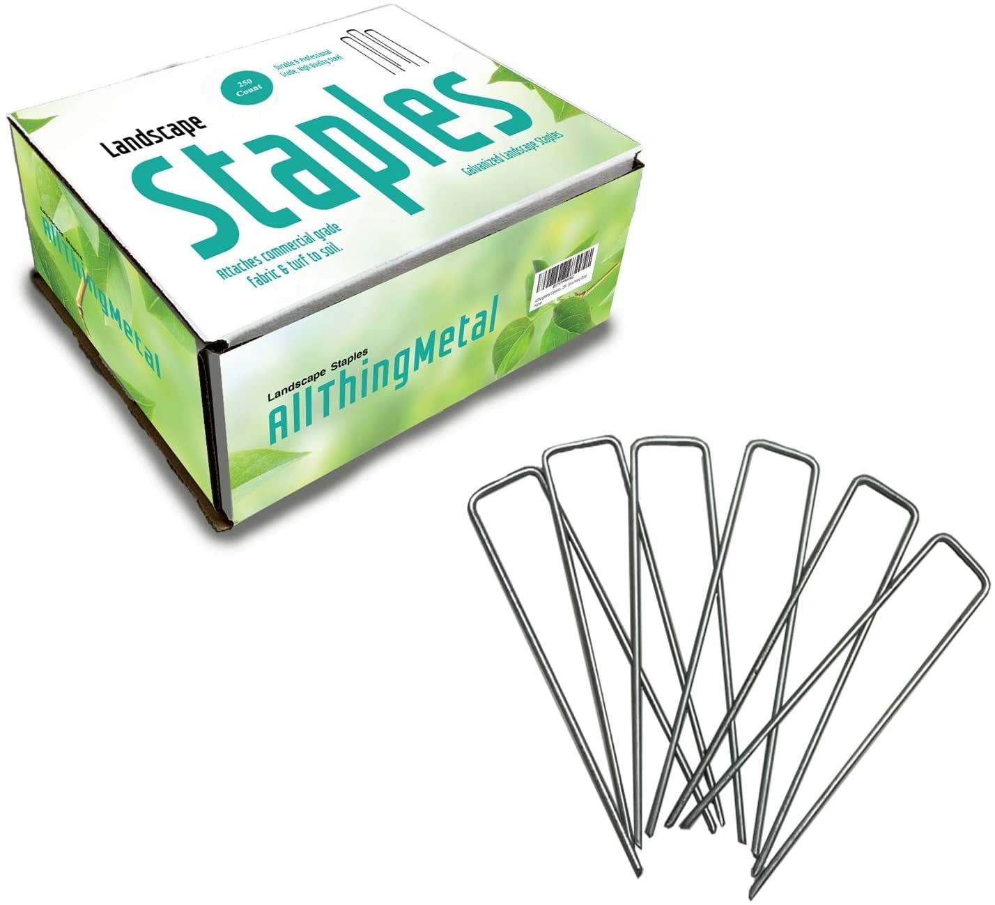 AllThingMetal 6-Inch Galvanized Sod Staples, Silver, Stainless Steel ...