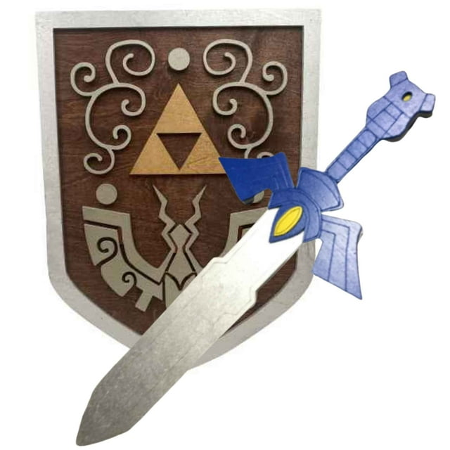 AllTru2U Wind Waker Link Costume Set – 17" Shield & 23" Sword – Zelda ...