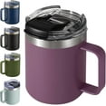 AllWays Plaza 12oz Insulated Coffee Mug Cup with Handle, Stainless ...