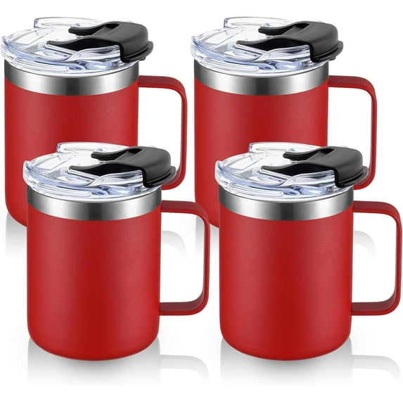 AllWays Plaza 12oz Stainless Steel Insulated Coffee Mug with Handle ...