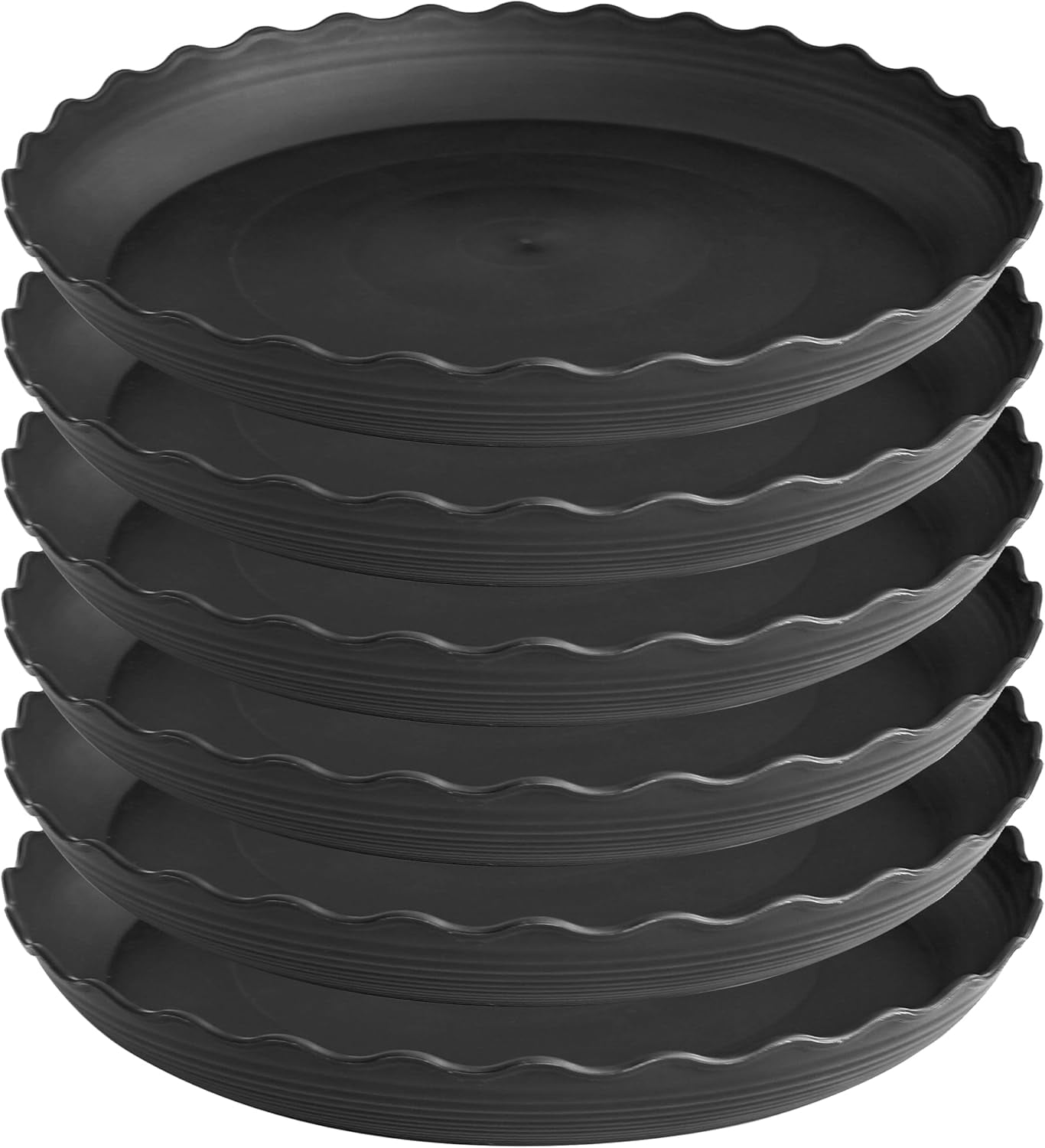 AllWays Plaza 6 Pack Plant Saucer 10 inch, Heavy Duty Plastic Plant ...