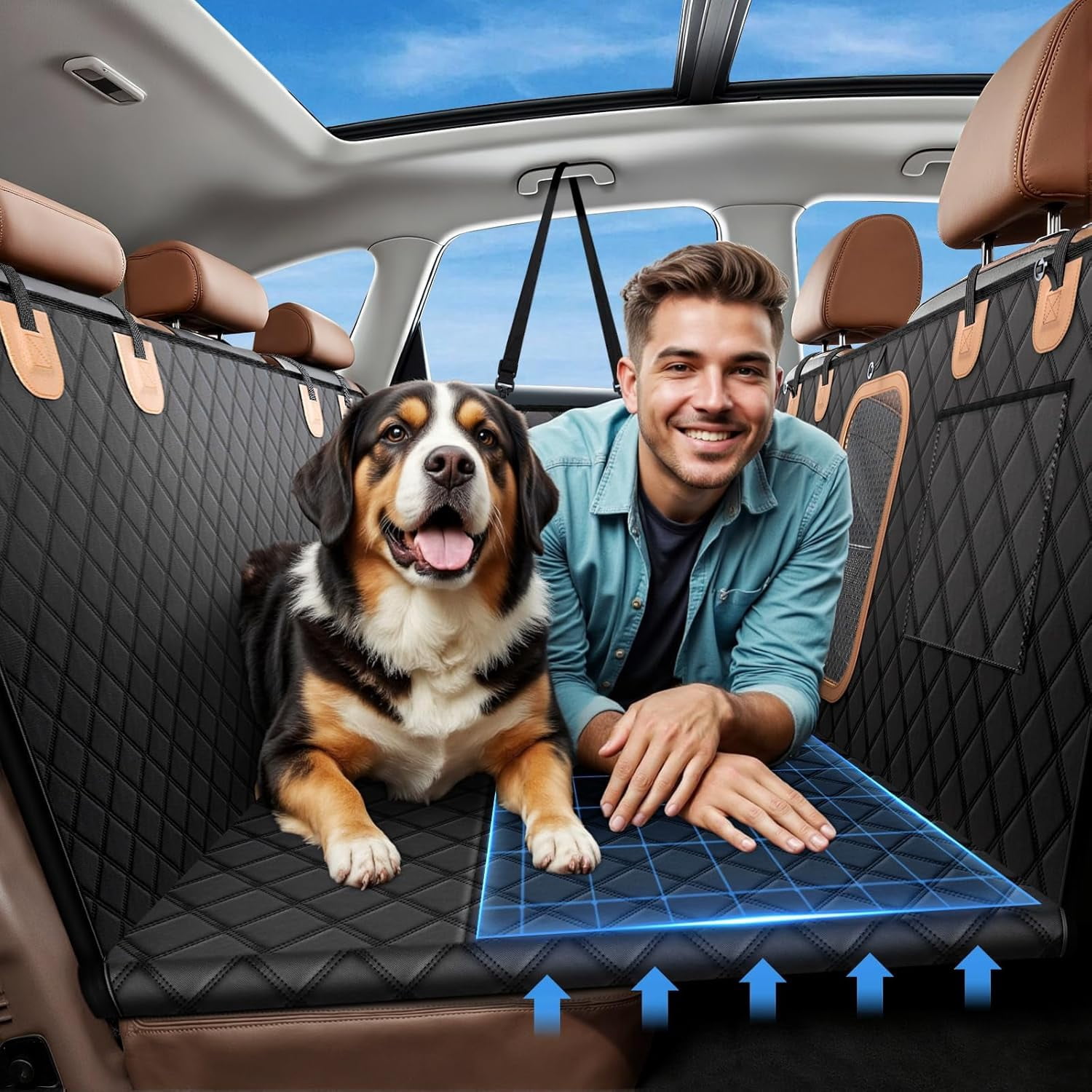 AllWays Plaza 600D Heavy Duty Dog Car Seat Cover for Back Seat,2025 ...