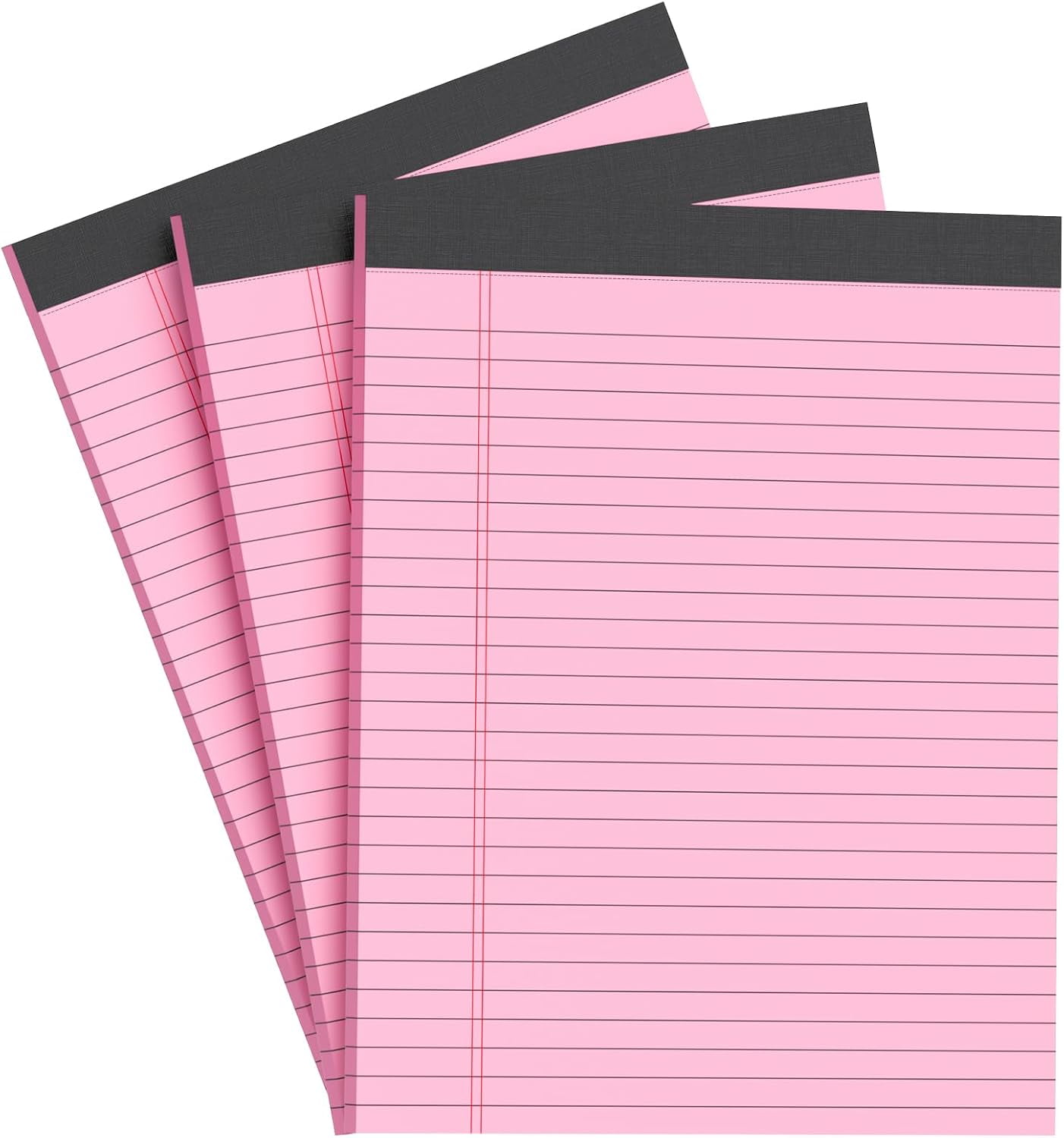 AllWays Plaza Pink Legal Pad Note Pads 8.5 x 11 inch, Wide Ruled Clear ...