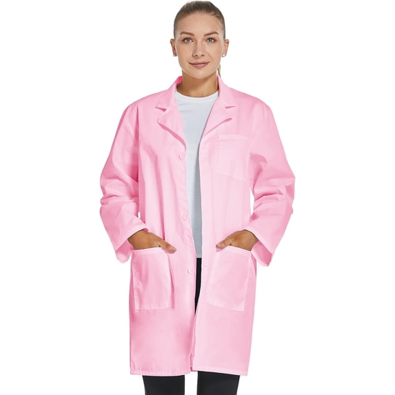 AllWays Plaza Professional Lab Coat for Women Long Sleeve, White ...
