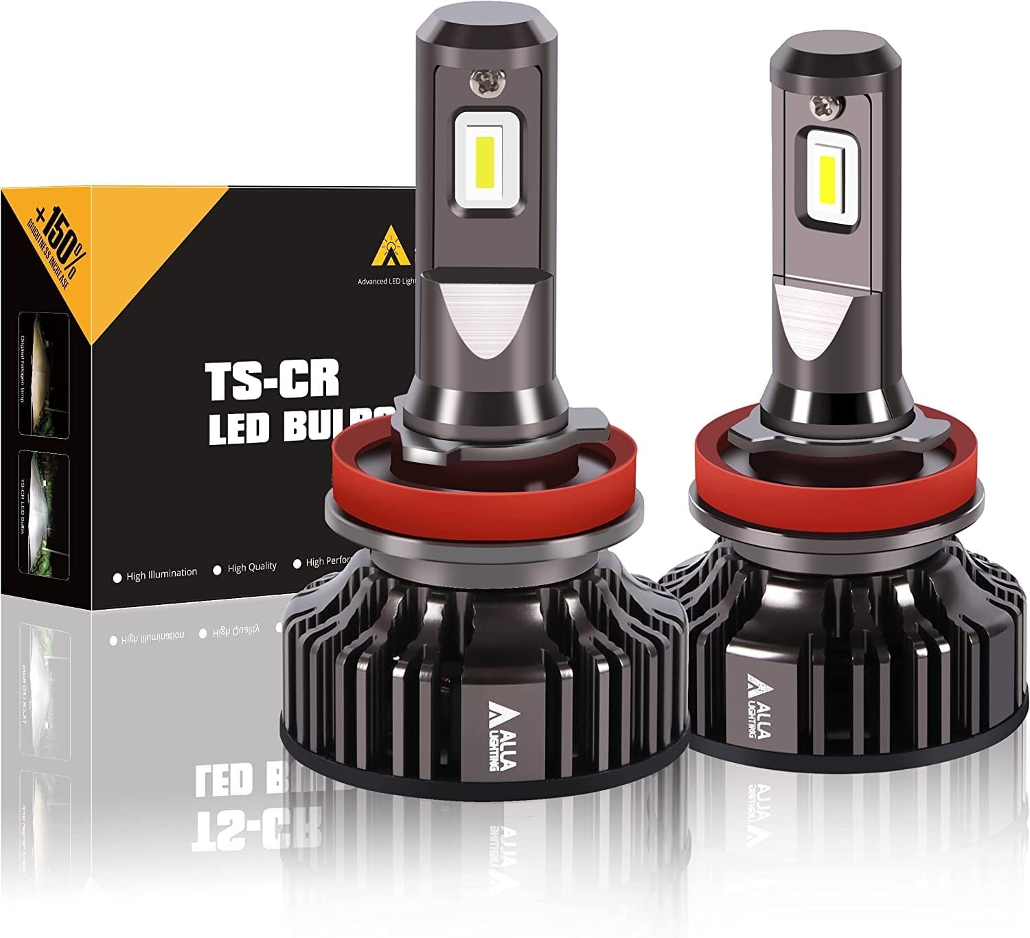 Alla Lighting 10000 Lumen CANBUS H11B LED Headlights Bulbs H9B H11B ...