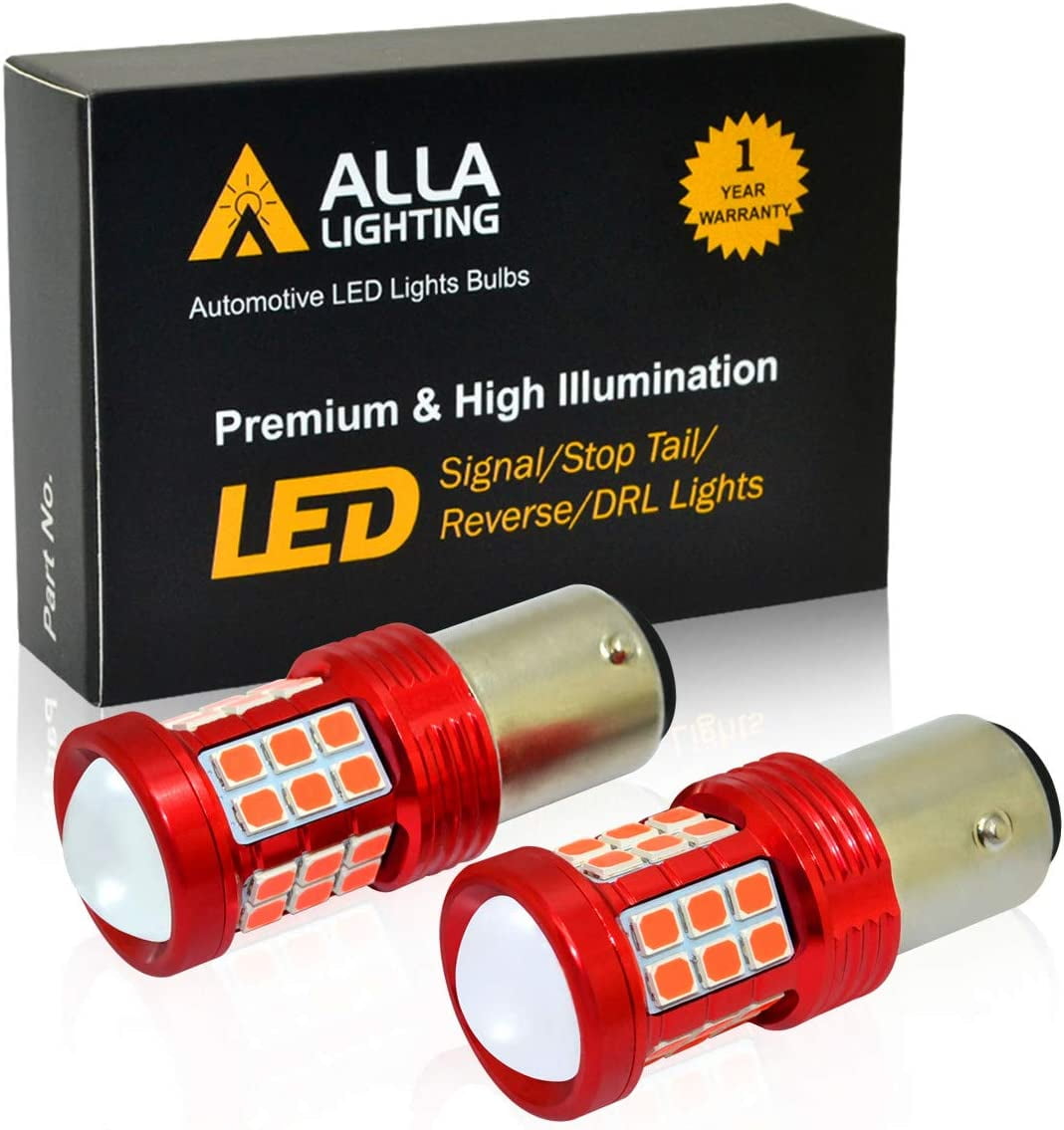 Alla Lighting 1157 7528 LED Bulbs 2600lm Extreme Super Bright Car Turn ...