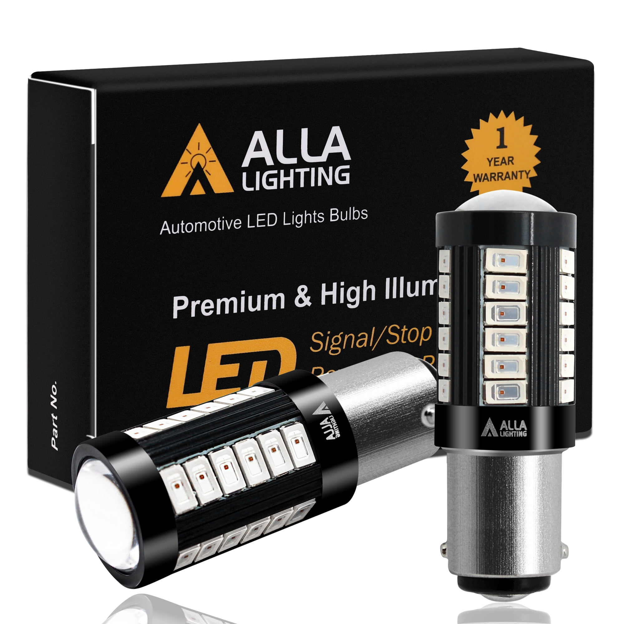 Alla Lighting 1157 7528 LED Strobe Flashing Brake Lights Bulbs 5730-SMD ...