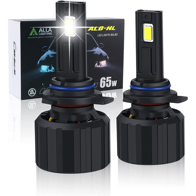 Alla Lighting 16000Lms Brightest 9012 HIR2 LED Headlights Bulbs, 6000K ...