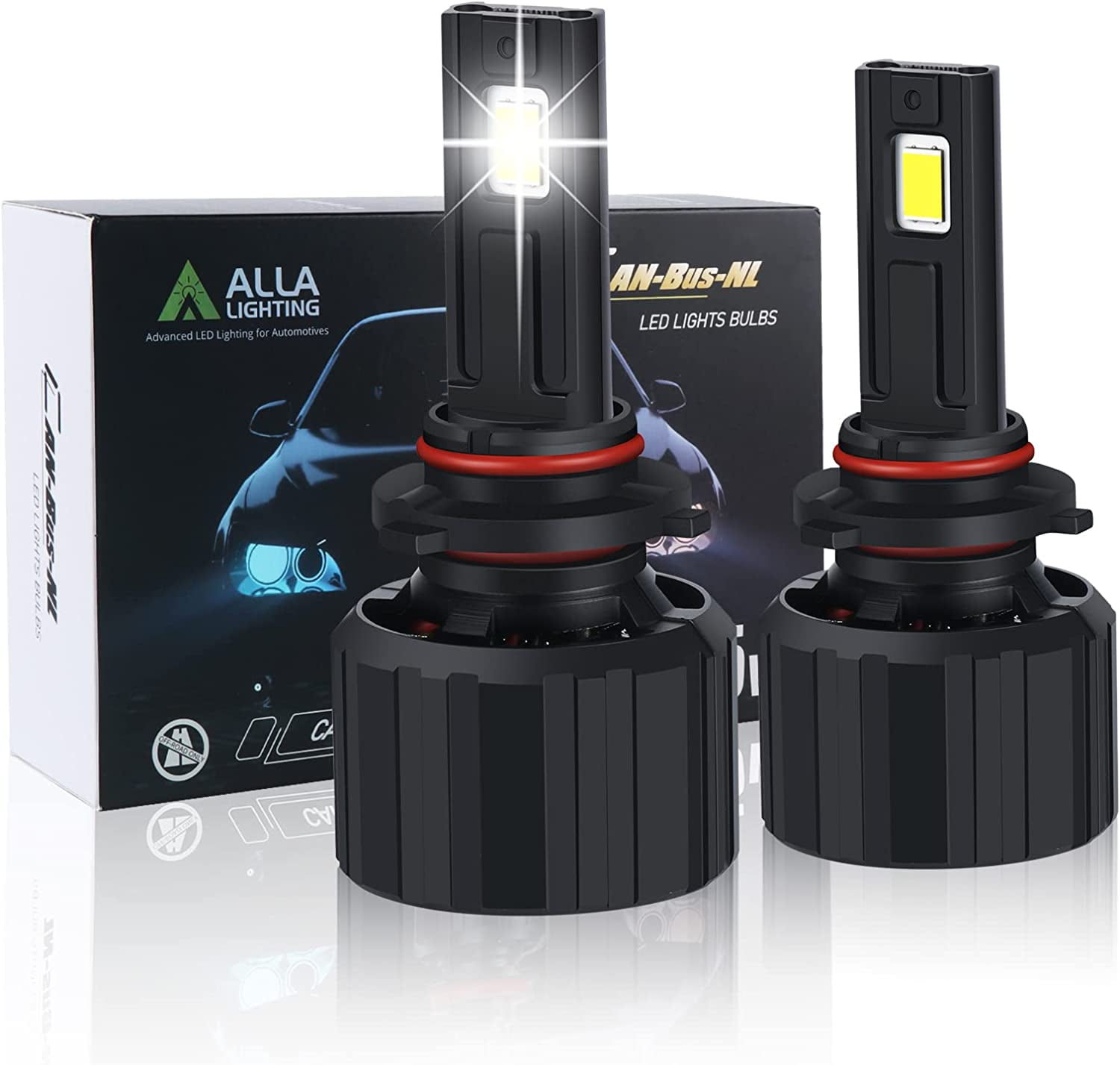 Alla Lighting 16000Lms CANBus HB3 9005 LED Headlights Bulbs, 6500K Xenon White, Xtreme Super ...