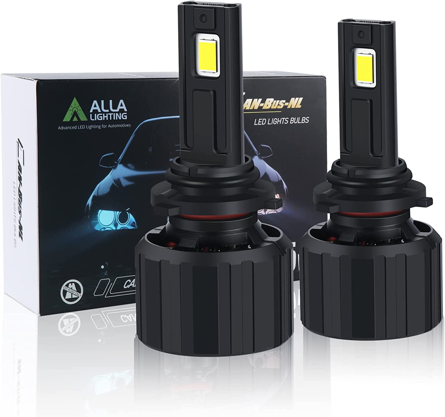 Alla Lighting 16000Lms CANBus HB4 9006 LED Headlights Bulbs, 6500K ...