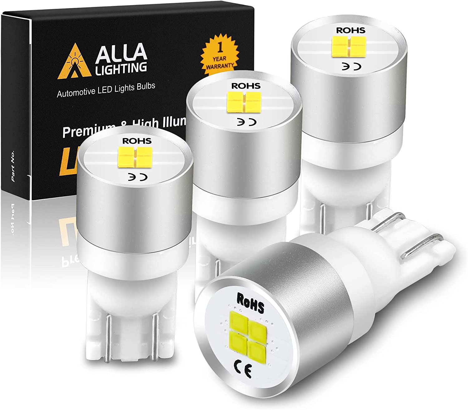 Alla Lighting Mini T10 168/194 LED Bulbs Advanced 12V License Plate ...