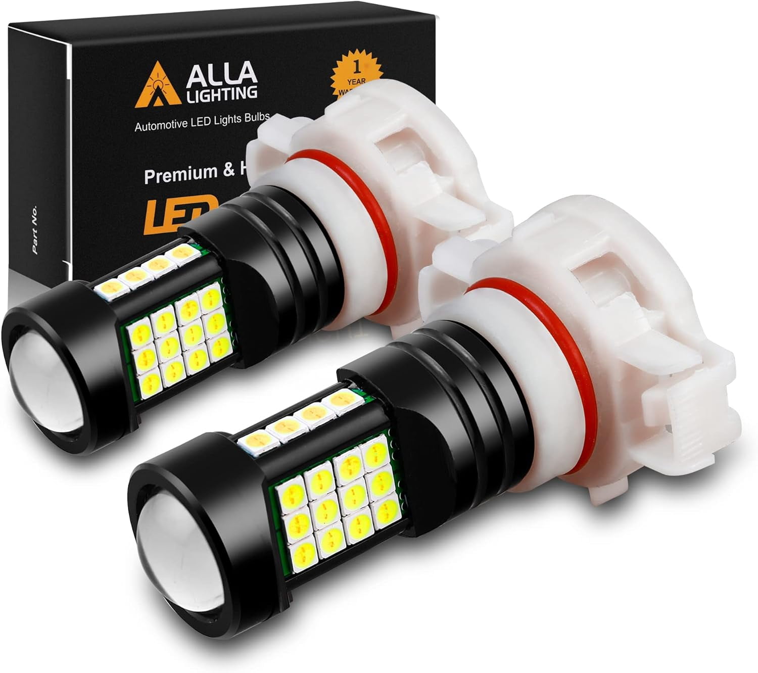 Alla Lighting 2000 Lumens 5202 5201 PS19W LED Fog Lights Bulbs, or DRL ...