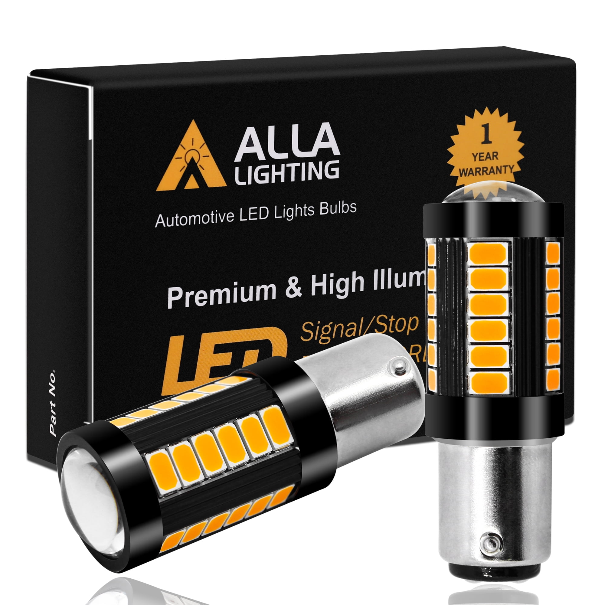 Alla Lighting 2800lm 1157 2357 7528 BAY15D LED Signal Lights Bulb ...