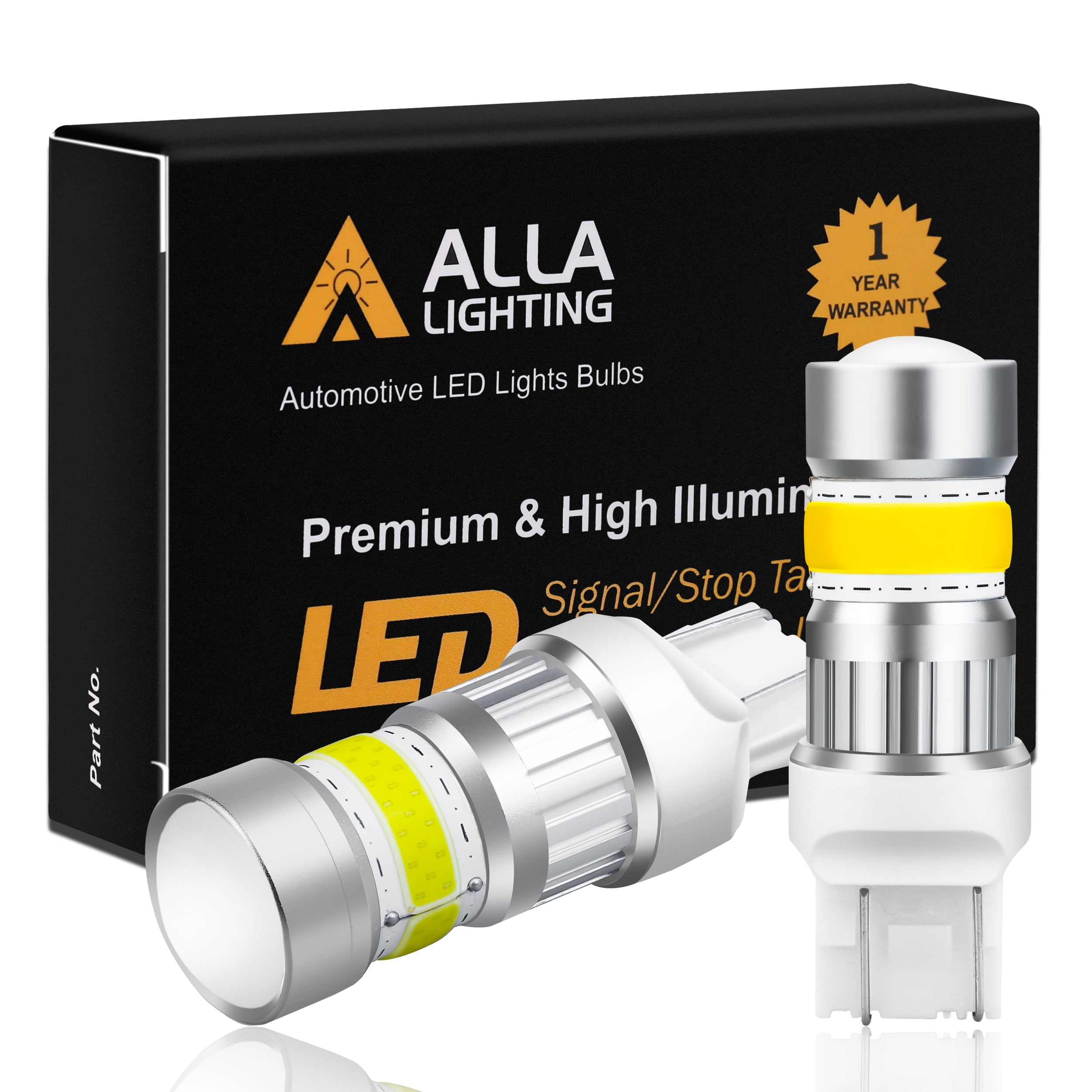 Alla Lighting 2800lm T20 7443 7440 LED Lights Bulb COB-72 Back-up ...