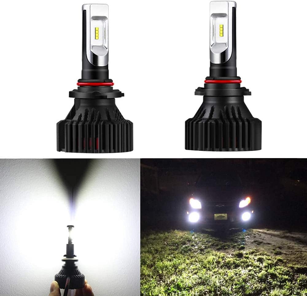 Alla Lighting 2pcs Low Beam LED Headlights Super Bright White LED Bulbs ...