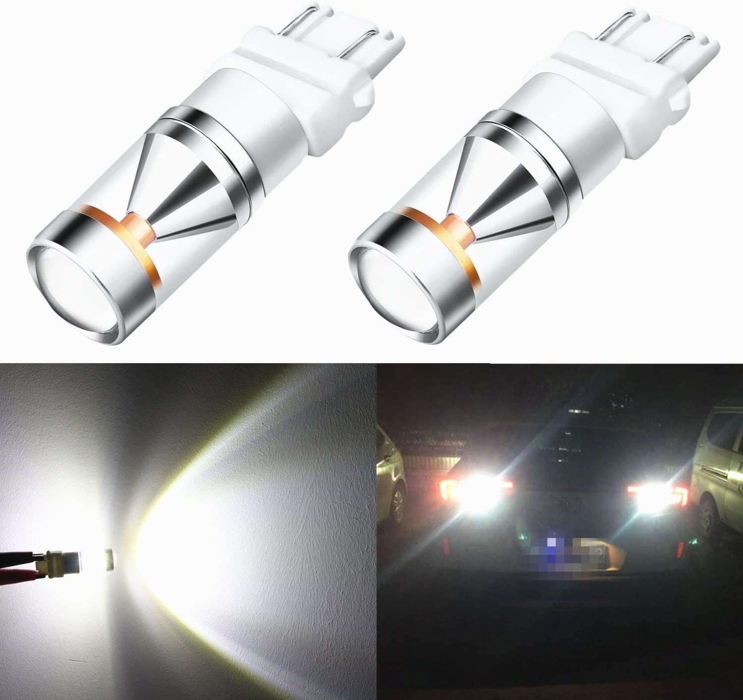 Alla Lighting 2pcs Super Bright 3157 3057KX 3157NAK Genuine CREE White ...