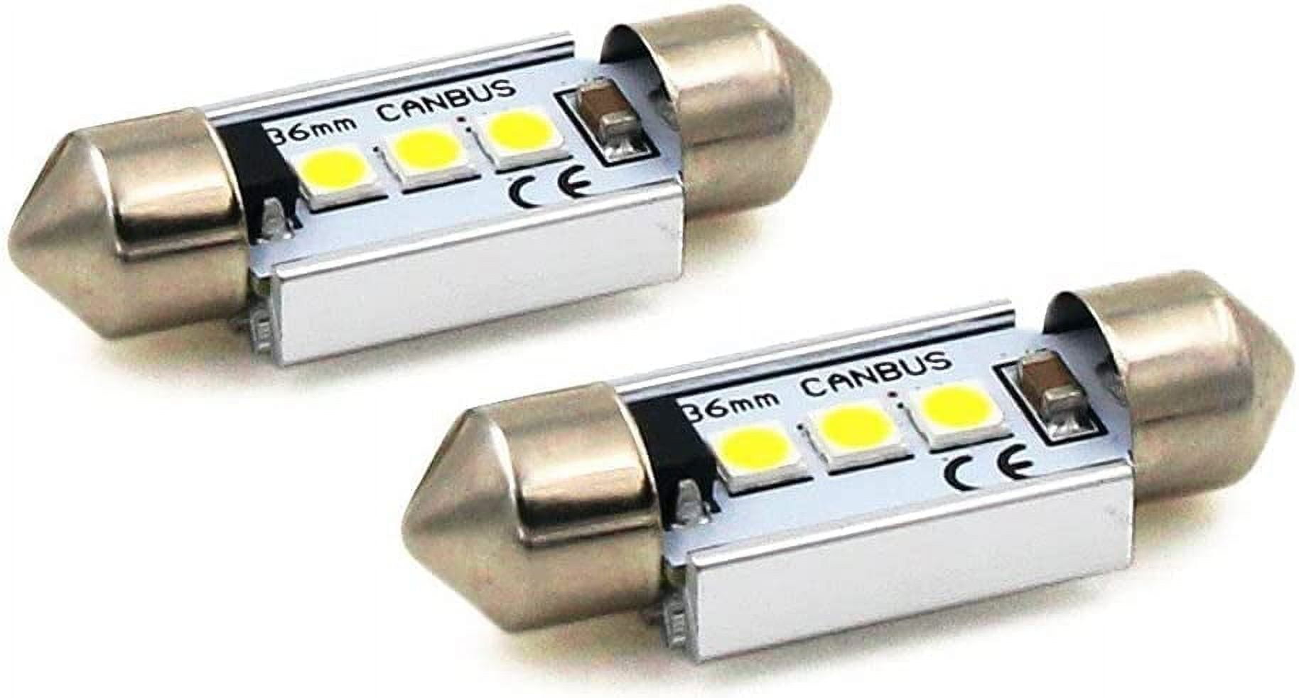 Alla Lighting 2pcs Super Bright 6000K Xenon White 6411 LED Bulbs ...