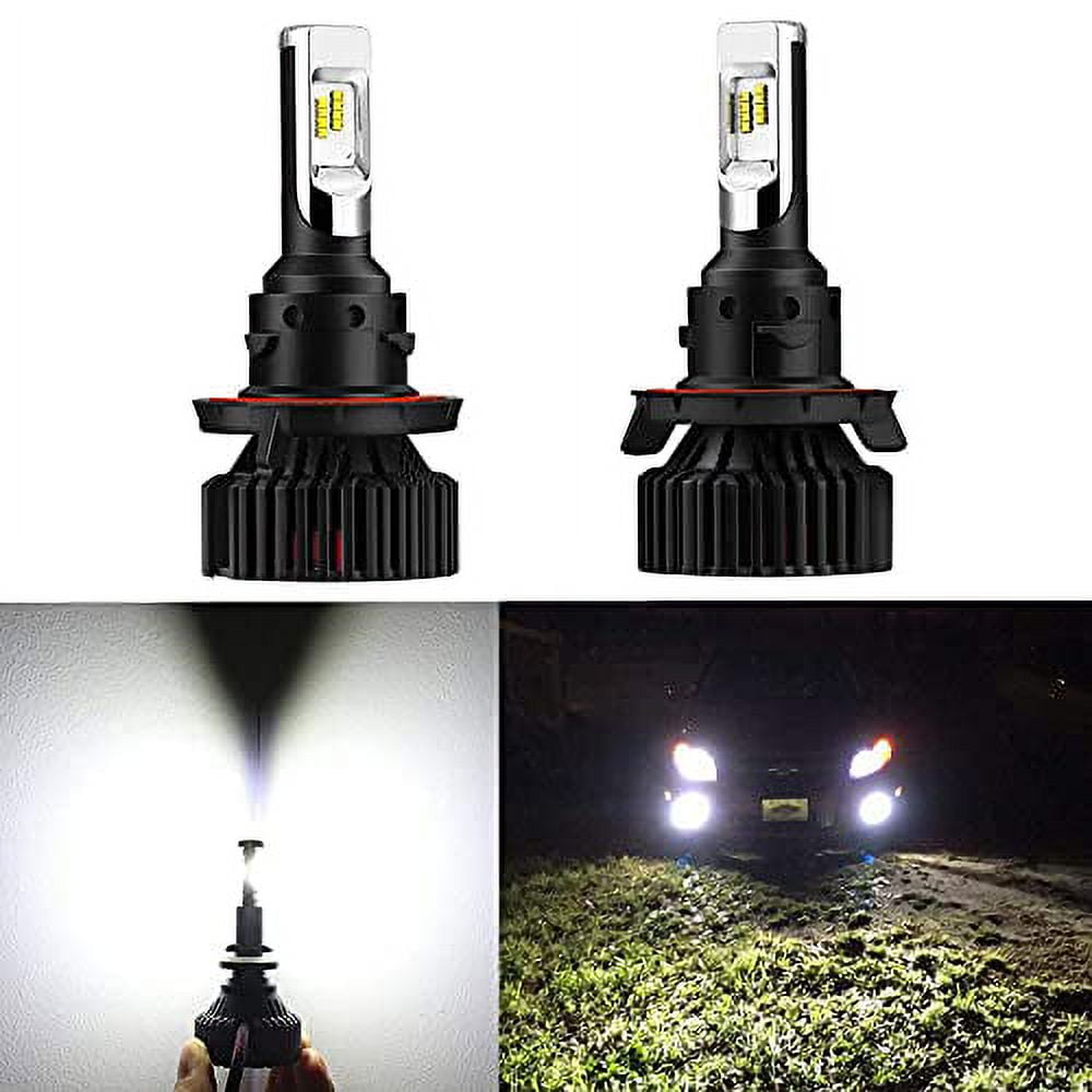 Alla Lighting 2pcs Super Bright 6000K Xenon White H13LL H13 LED ...