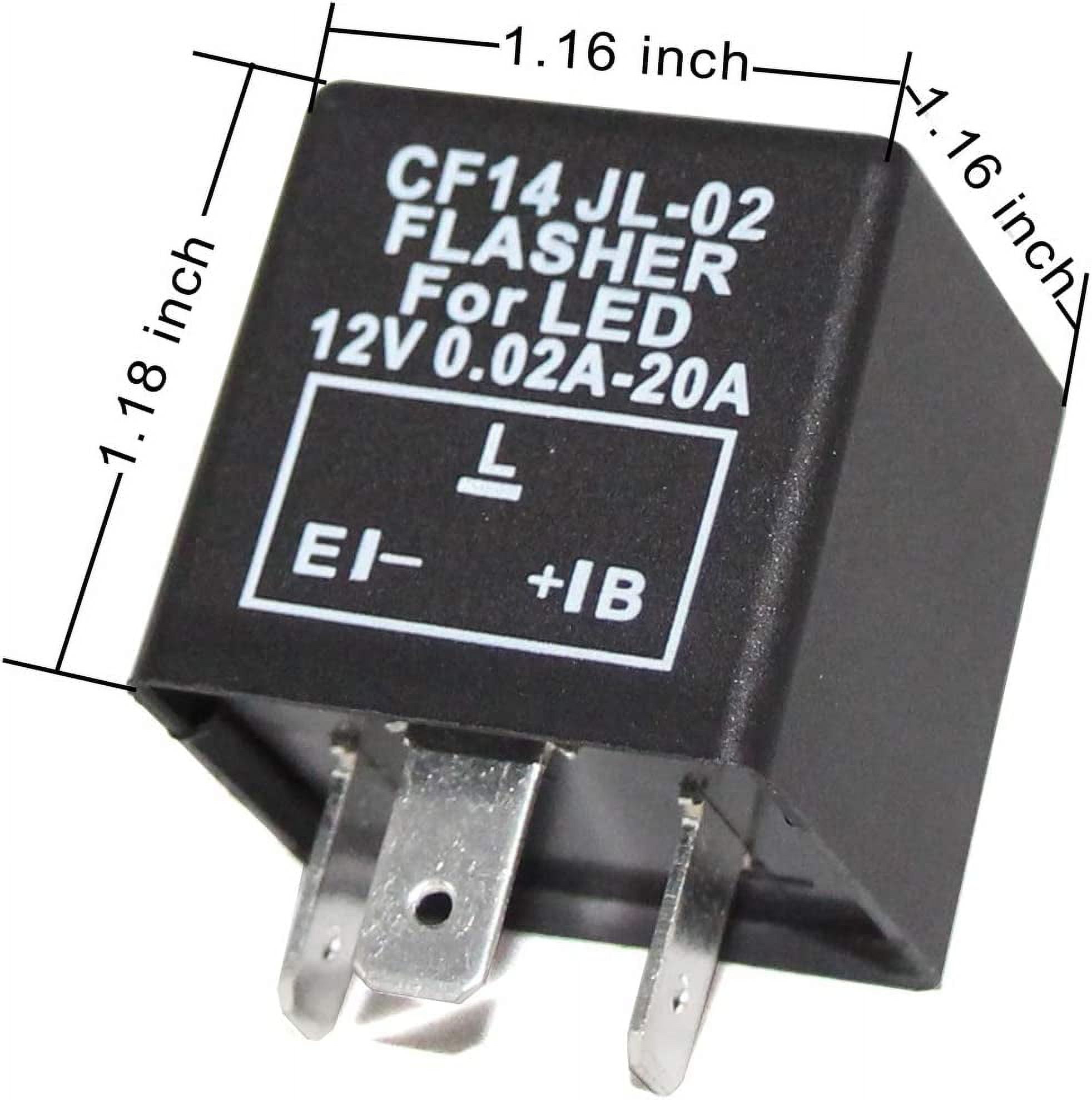 Alla Lighting 3-Pin CF14 EP35 Electronic LED Flasher Relay For LED ...