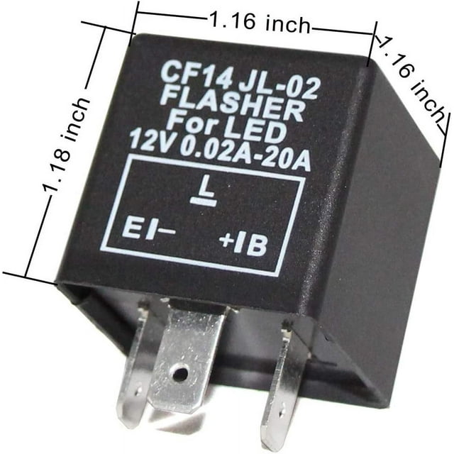 Alla Lighting 3-Pin CF14 EP35 Electronic LED Flasher Relay For LED ...