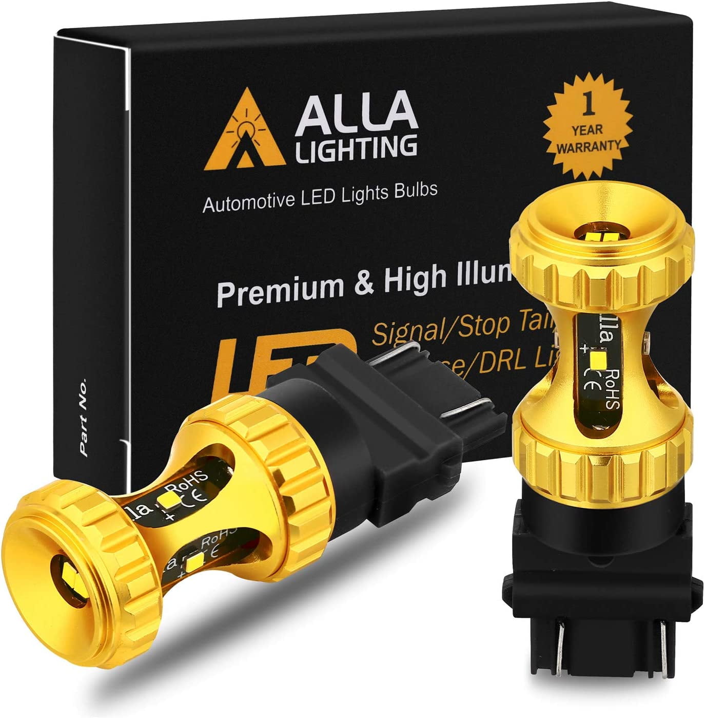 Alla Lighting 3156 3157 LED Bulbs, Super Bright Car Lights, DRL T25 ...