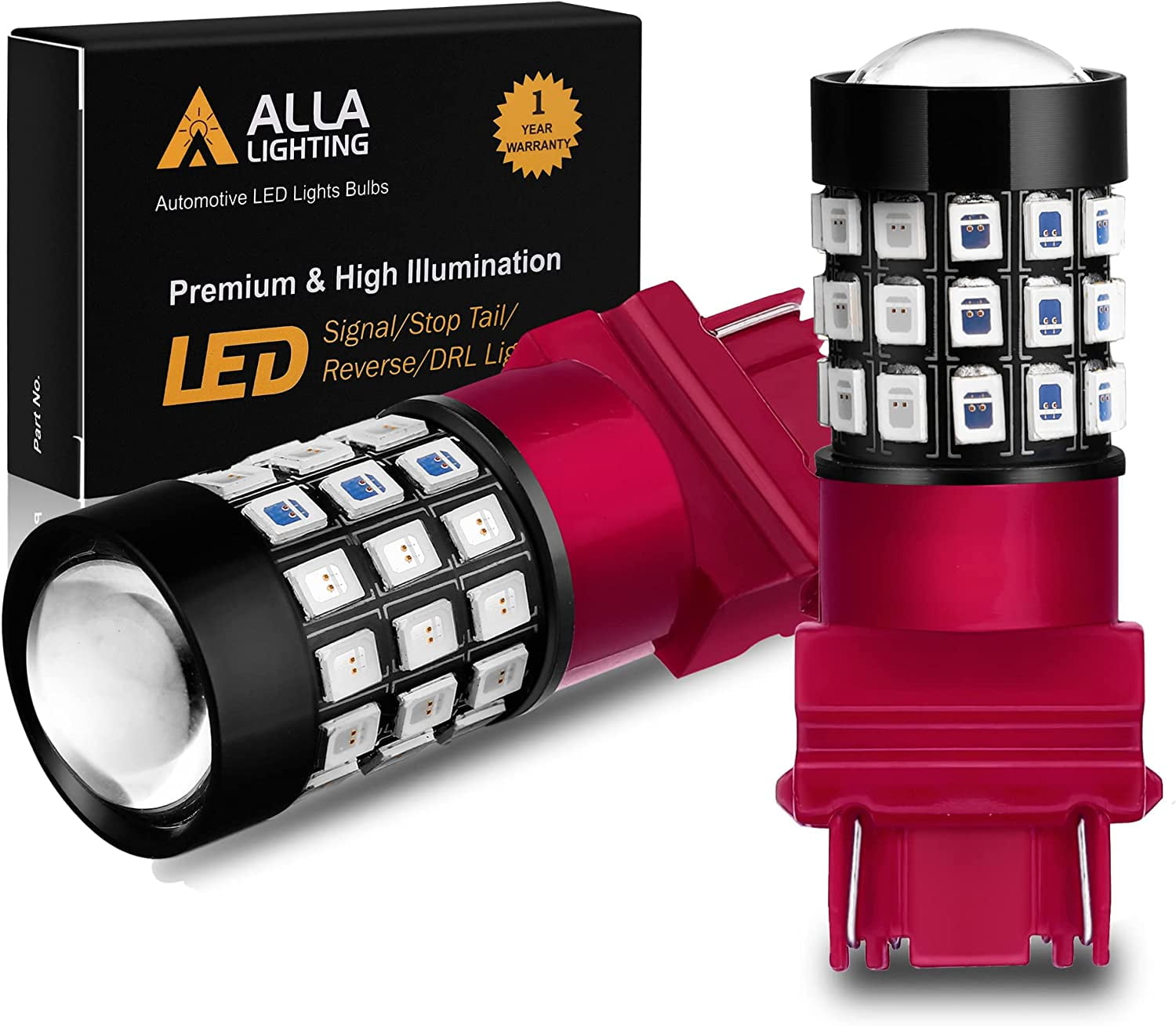 Alla Lighting 3156 3157 LED Strobe Brake Lights Bulbs Super Bright T25 3056 3057 3457 4157 4057 ...