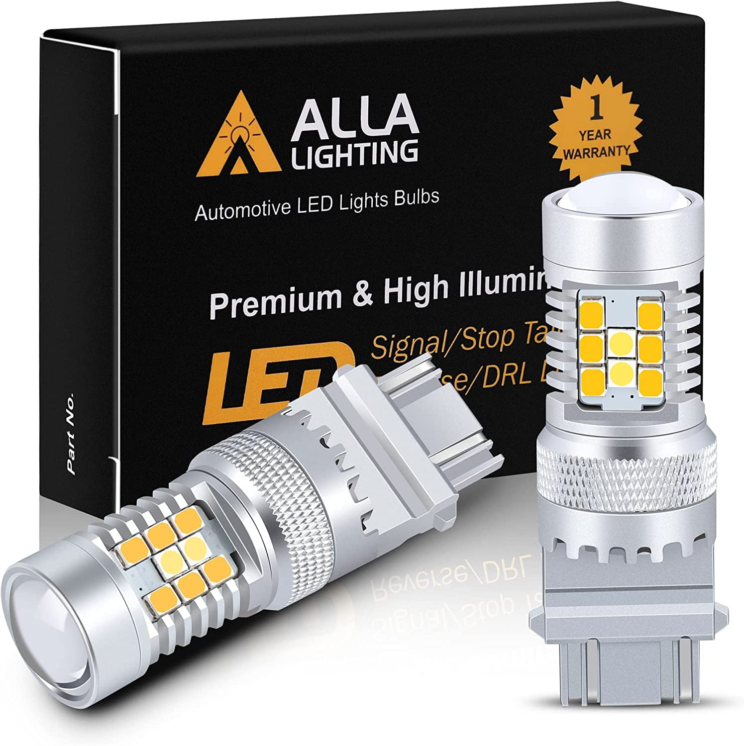 Alla Lighting 3457 Switchback 3157 LED Amber and White 6000K Automotive ...