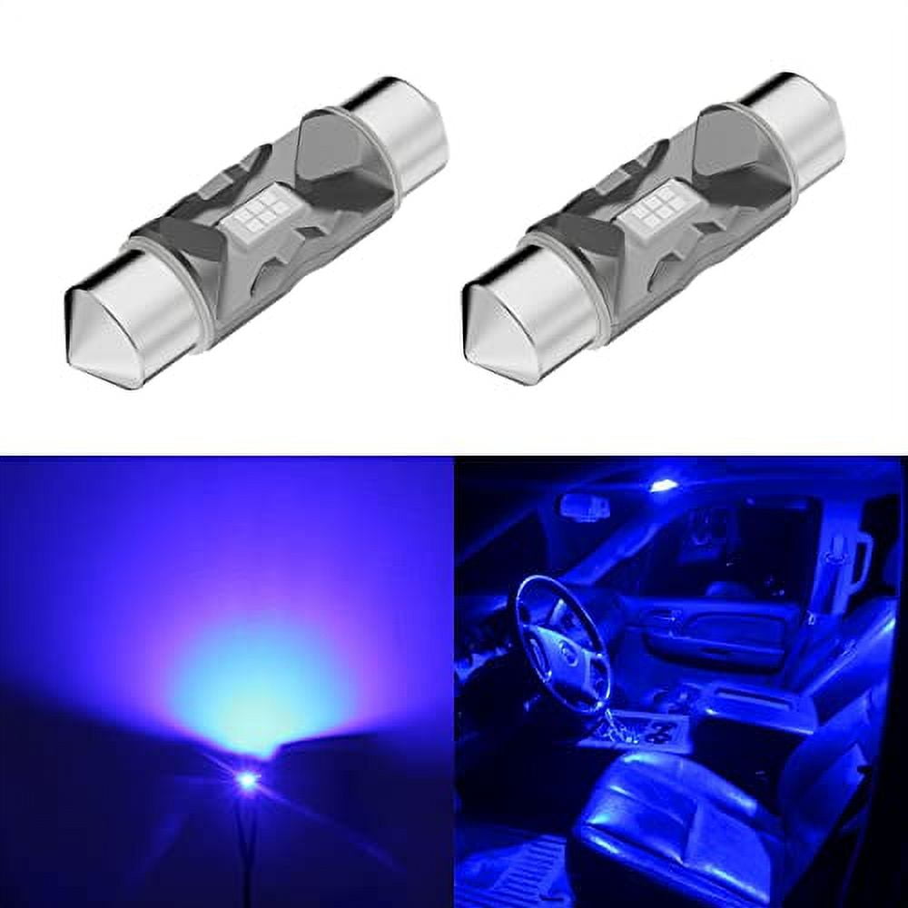 Alla Lighting 36mm C5W 6418 LED Bulbs CAN-Bus Festoon, 10000K Blue ...